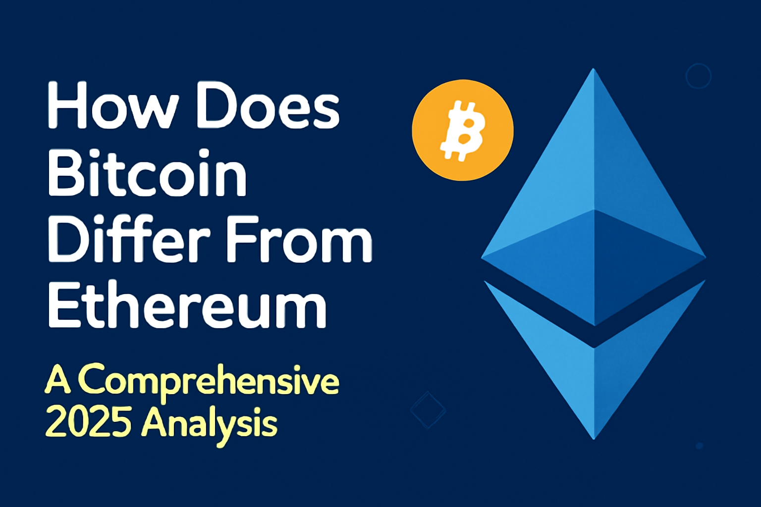 How Does Bitcoin Differ from Ethereum: Key Differences Explained